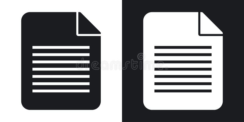 Document Icon Set. Contract or Agreement Copy Paper Vector Symbol. Note ...