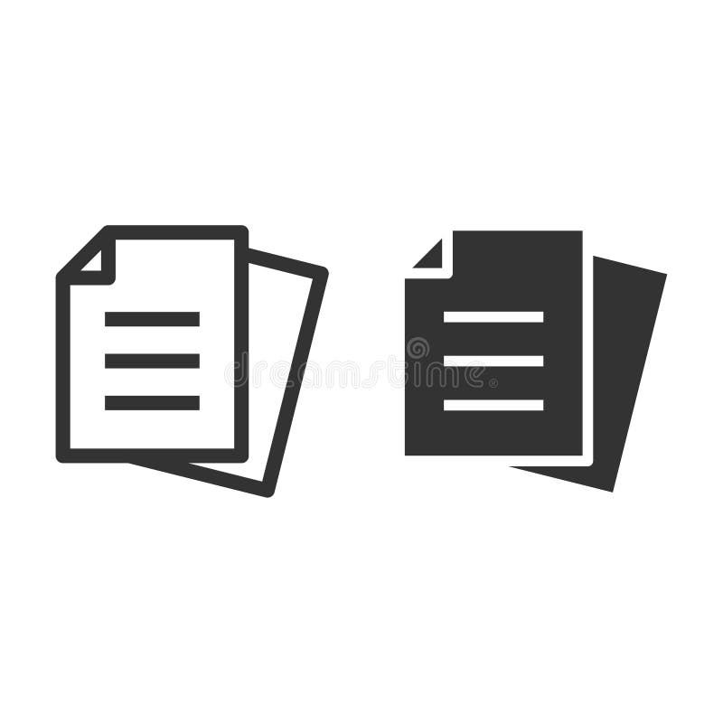 Document Icon on White Background. Vector Illustration. Stock Vector ...