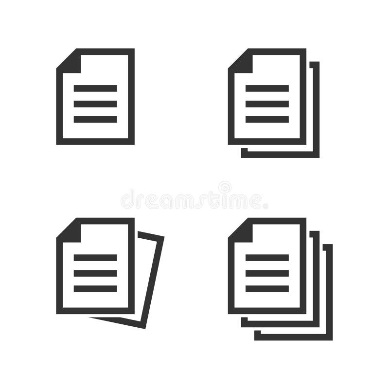 Document Icon on White Background. Vector Illustration. Stock Vector ...