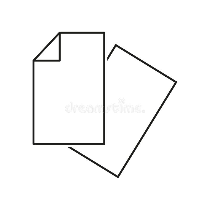 Document Icon Set. Simple Paper Shapes. Black Outline Graphics. Minimal ...