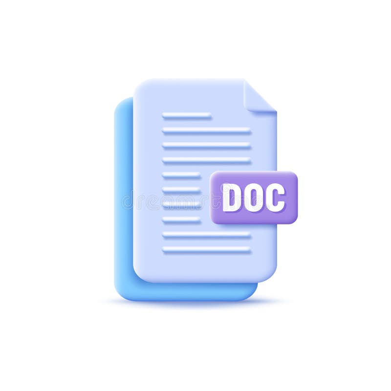 Document Icon. Document Sheet. Business Icon. 3d Vector Illustration ...