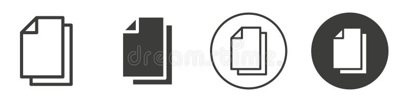 Document Icon Simple Outline Vector Logo Stock Vector - Illustration of ...