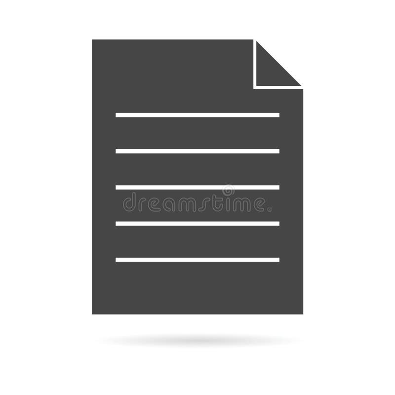 Document icon stock vector. Illustration of round, document - 84780081