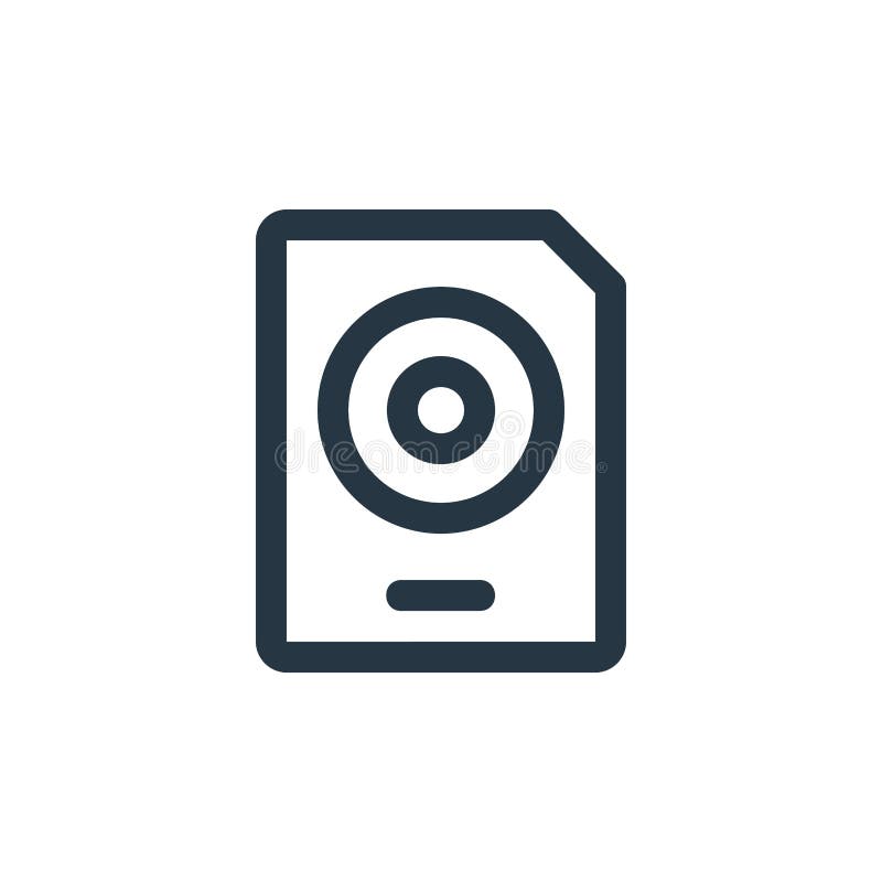 Document Icon Vector from Disc Tool Line Concept. Thin Line ...