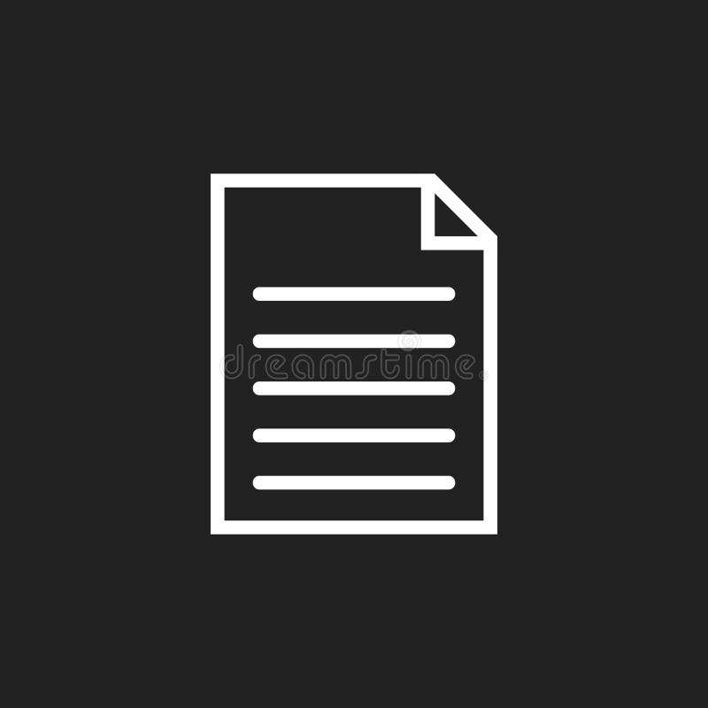 Document Icon Vector Flat Illustration Stock Vector - Illustration of ...