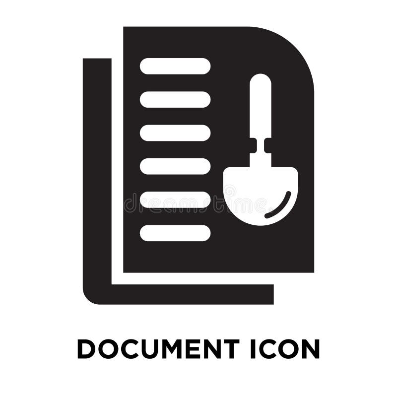Document Icon Vector Isolated on White Background, Logo Concept Stock ...
