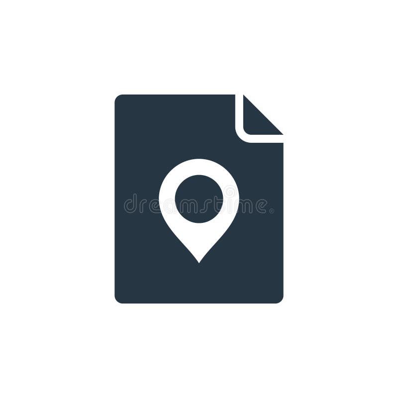 Document Icon Vector from Maps and Navigation Concept. Thin Line ...