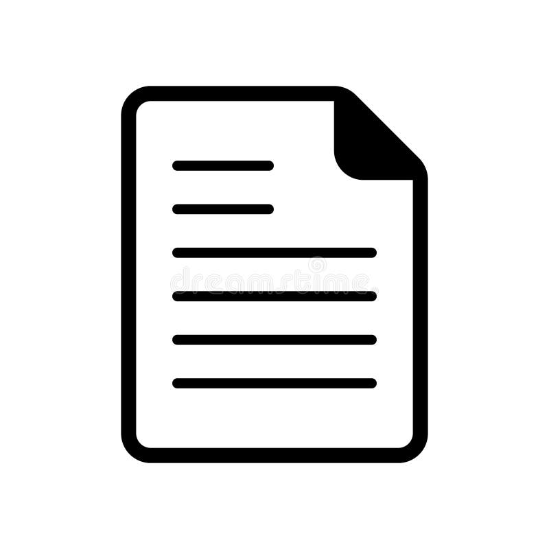 Document Icon Vector. Simple Flat Symbol Stock Vector - Illustration of ...