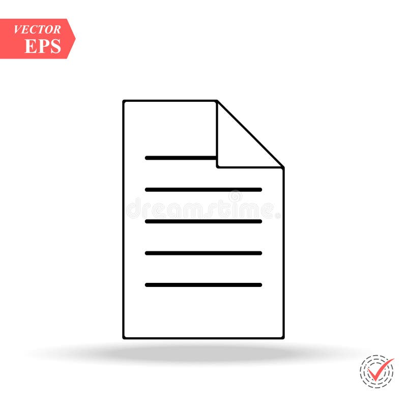 Document Icon Vector. Simple Flat Symbol. Perfect Black Pictogram ...