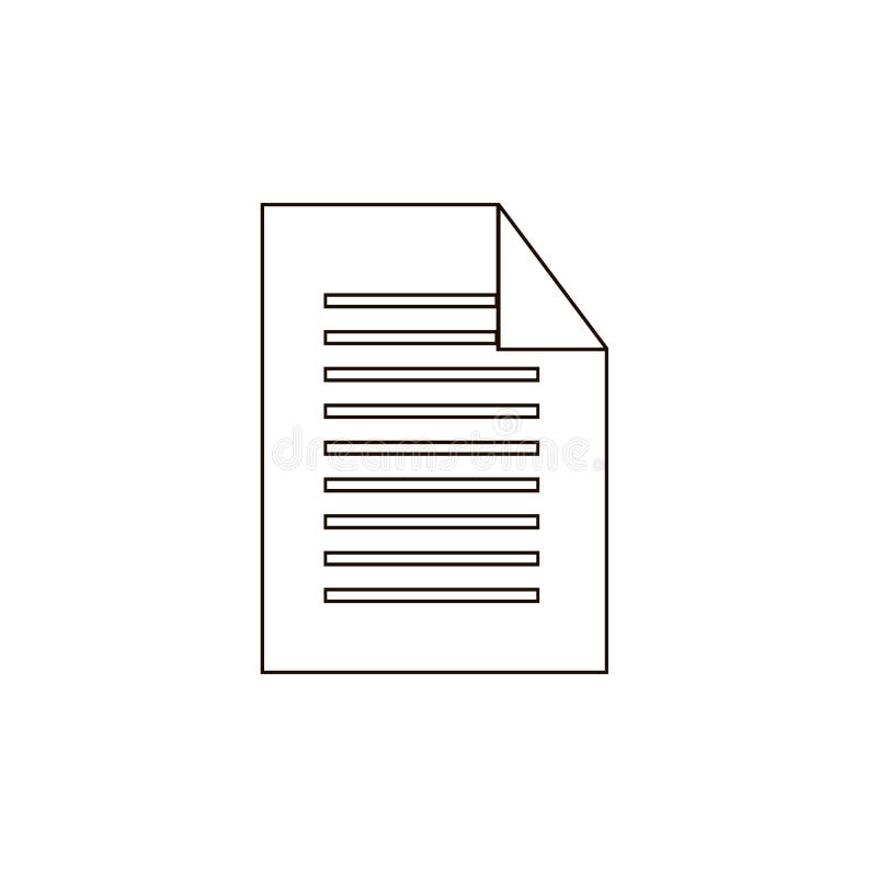 Document Icon Vector. Simple Flat Symbol. Perfect Black Pictogram ...