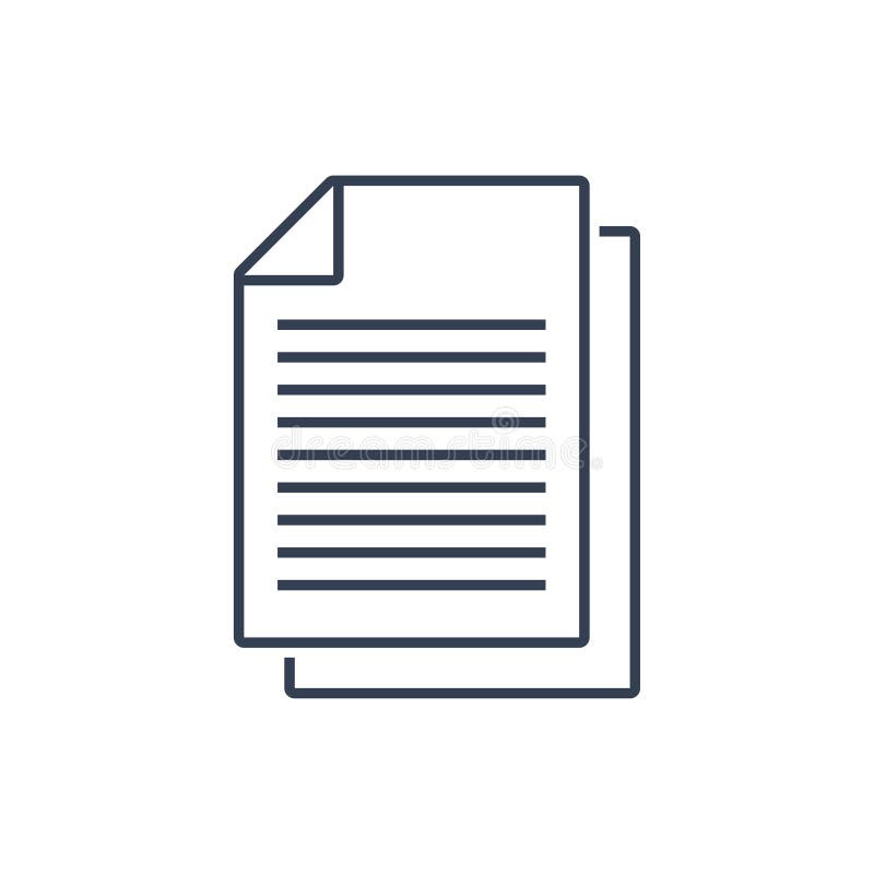 Document icon vector stock vector. Illustration of office - 131104983