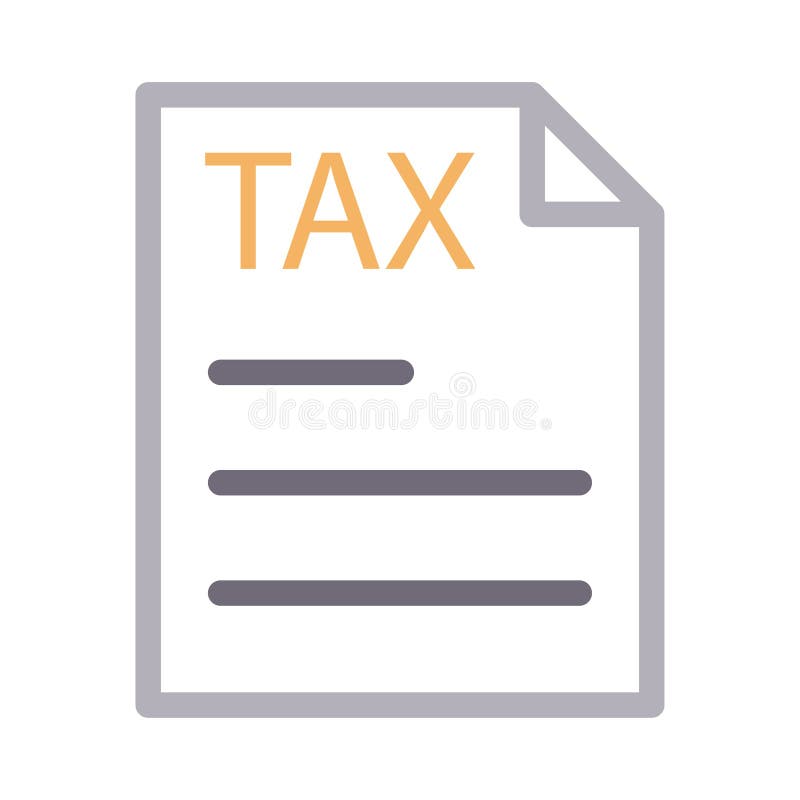 Document color line icon stock illustration. Illustration of debt ...