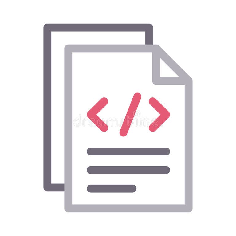 Document Vector Color Line Icon Stock Illustration - Illustration of ...