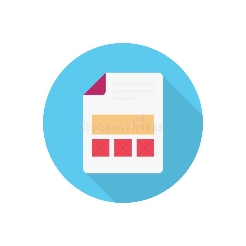 Document Vector Flat Color Icon Stock Vector - Illustration of pack ...