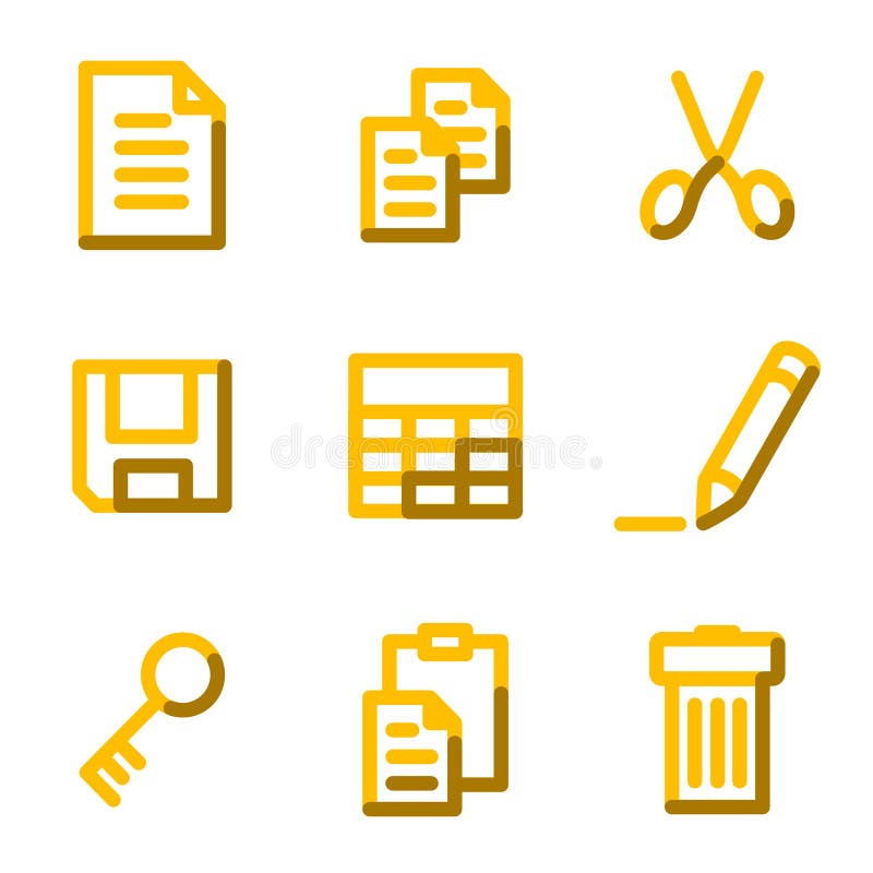 Document Web Icons Set 2, Blue Speech Bubbles Stock Illustration ...