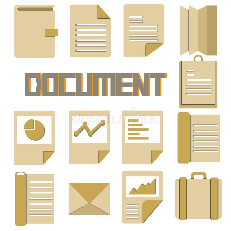 Book, document icons stock illustration. Illustration of information ...