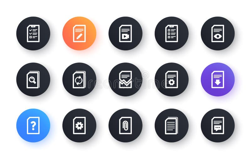 Document Icons. Report, Checklist and Download File. Classic Icon Set ...