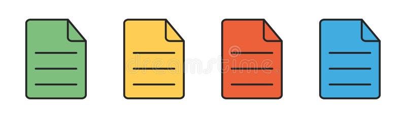 Document Icons. a Set of Files. PC User Interface from the 90s. Retro ...