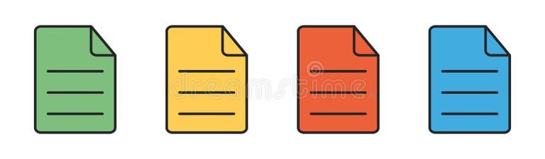 Document Icons. a Set of Files. PC User Interface from the 90s. Retro ...