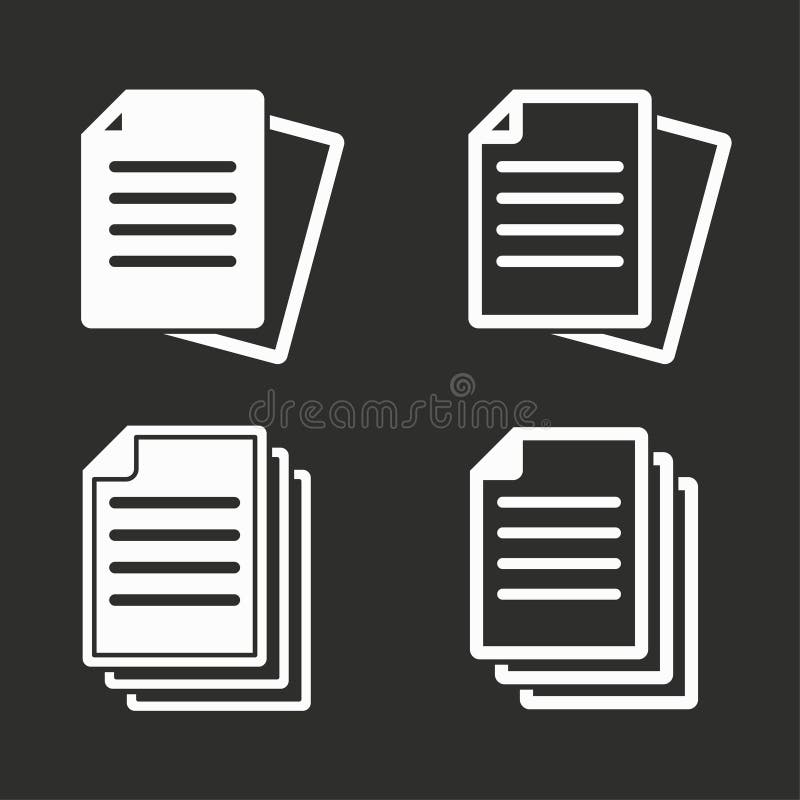 Document icons set. stock vector. Illustration of business - 92631762