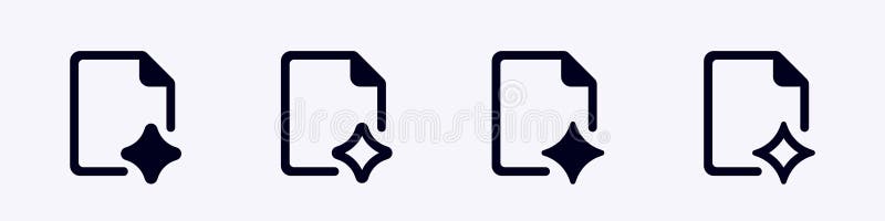 Document Icons with Sparkle Symbol Signifying Clean and Refreshed Files ...