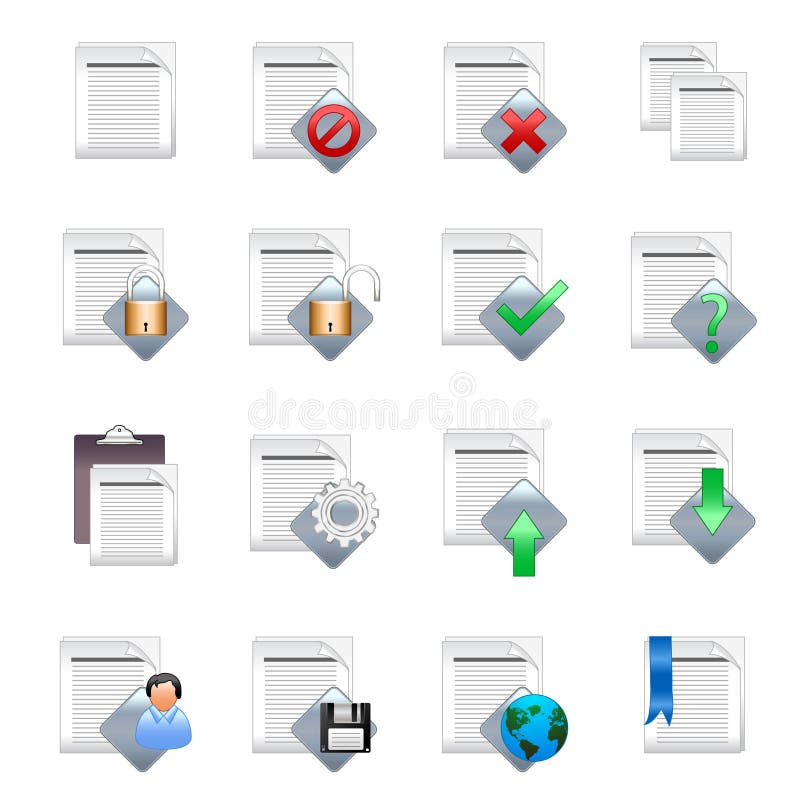 Article document icons stock vector. Illustration of site - 11927423