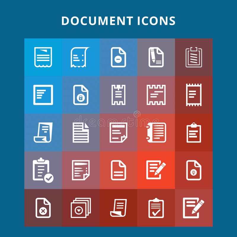 Document Icons stock vector. Illustration of blank, paperboard - 120630771