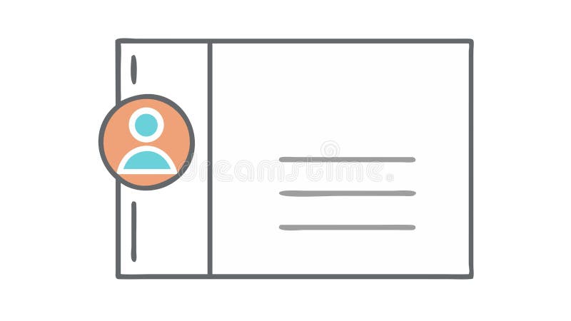 Document ID Badge with Profile Picture Blank Lines, Identity Paper ...