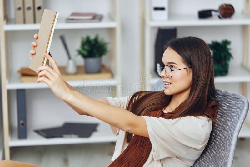 College Diary Note Indoor Business Student Planning Girl Chair Notebook ...