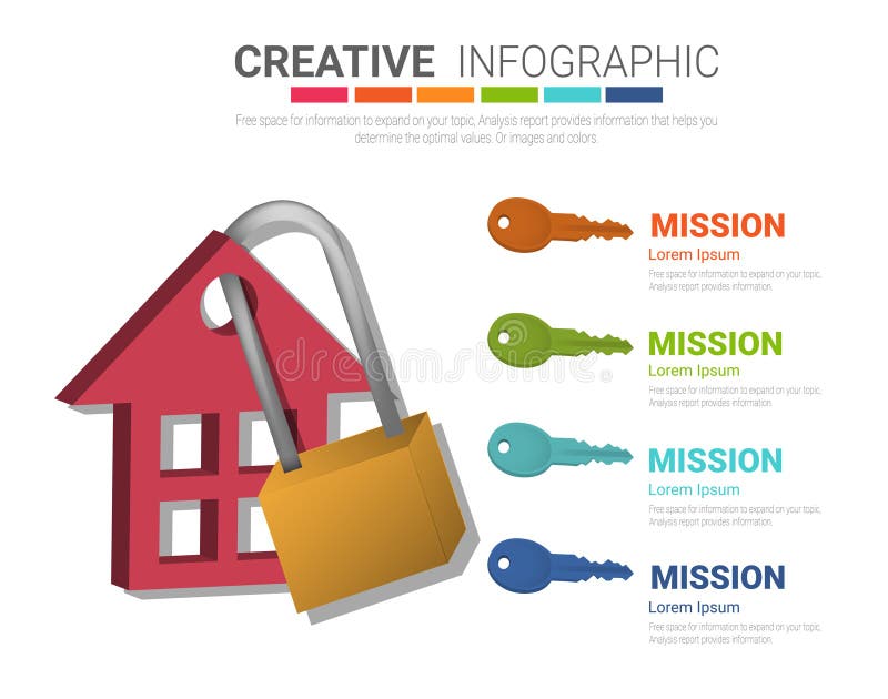 Infographic Key and Hose Design Template for Presentation Business ...
