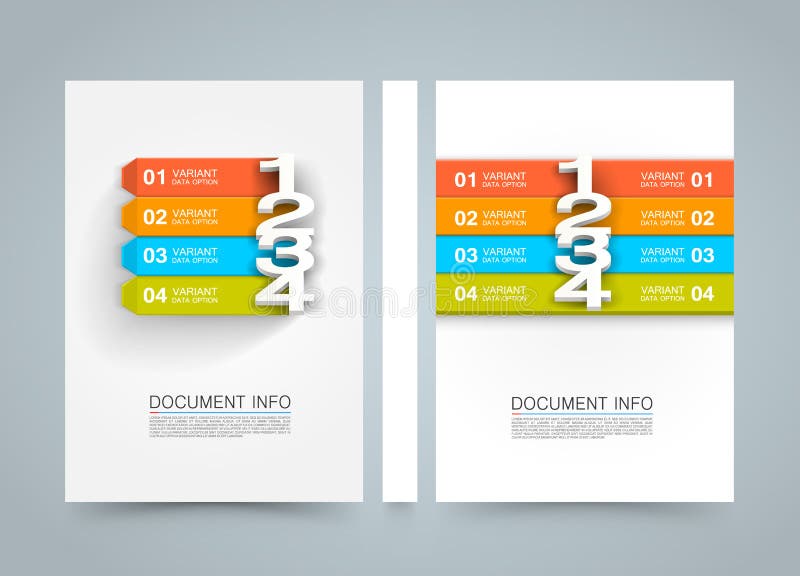 Document Information Menu Banner Book. A4 Size Paper, Template Design ...