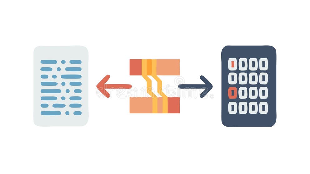 Binary Code Conversion Stock Illustrations – 431 Binary Code Conversion ...