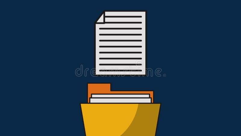 Folder with Files Documents Animation Stock Footage - Video of form ...