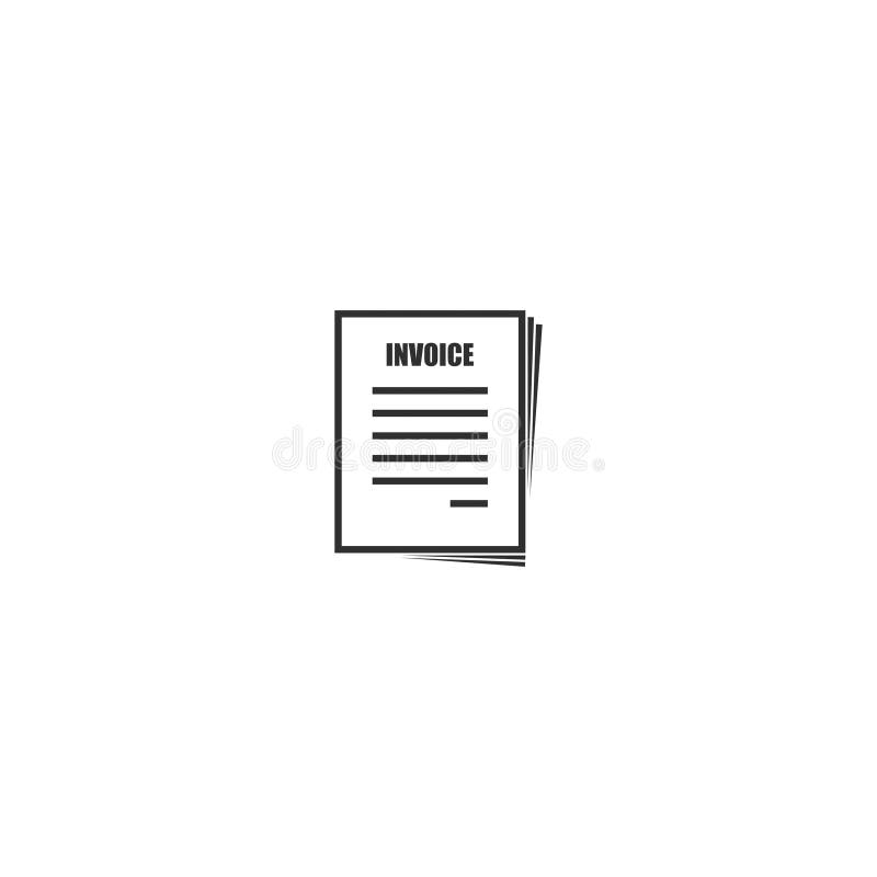 Document Invoice Icon Outline Style Isolated 8 Stock Photo ...