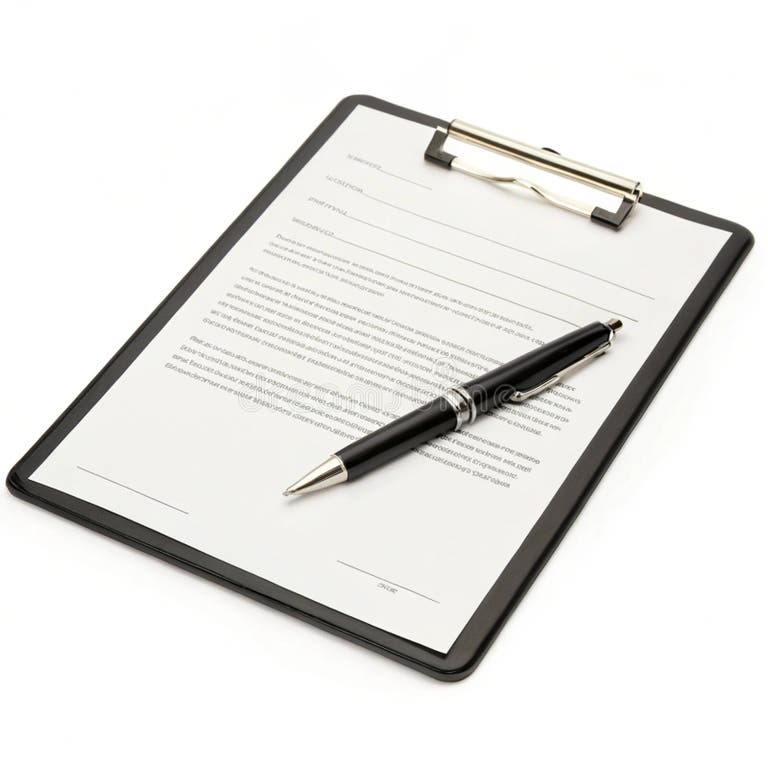 Document Isolated on White Background Stock Illustration - Illustration ...