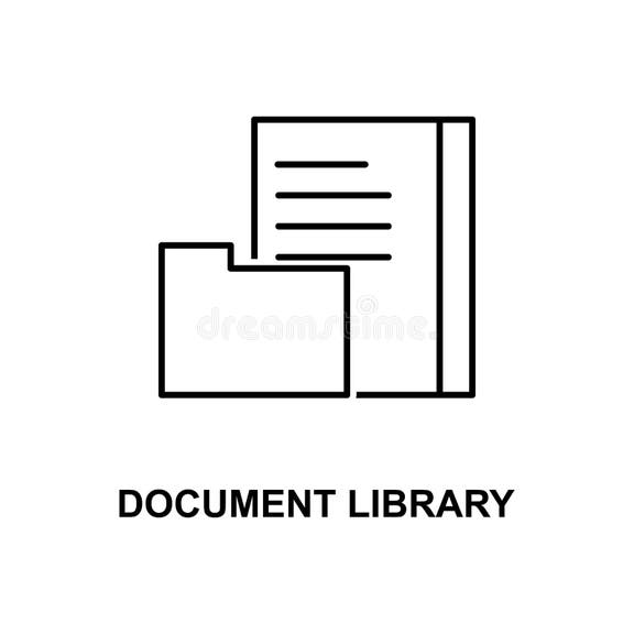 Document Library Icon. Element of Simple Web Icon with Name for Mobile ...