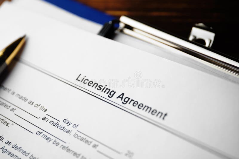 The Document Licensing Agreement is Ready for Signing Stock Photo ...
