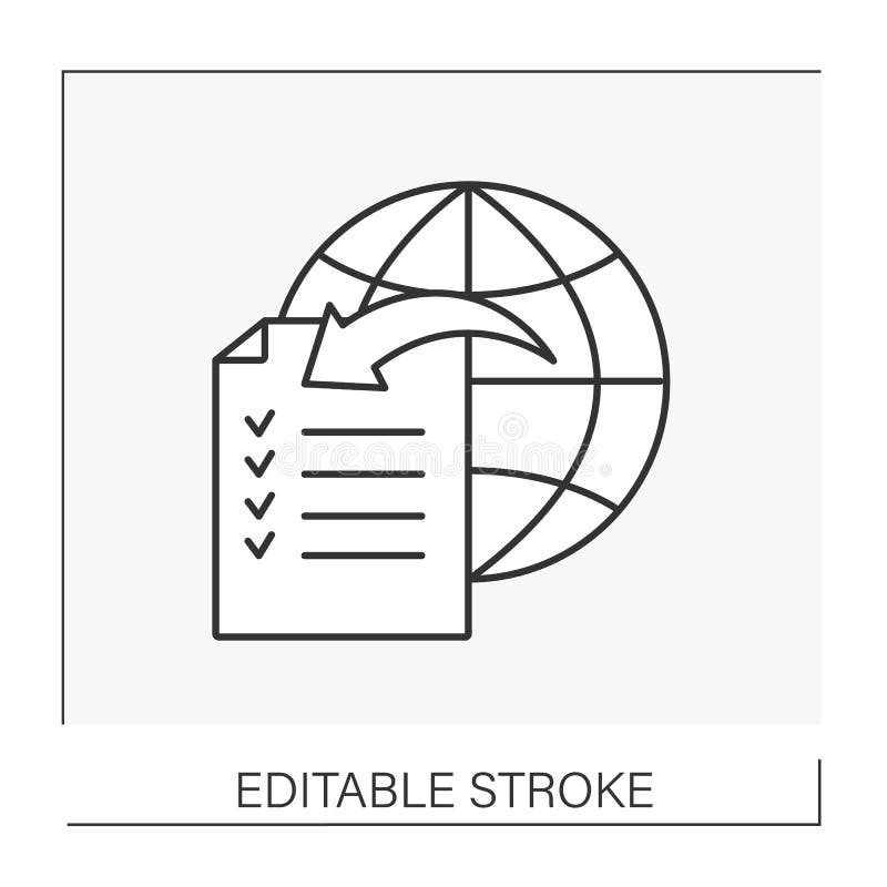 Document line icon stock vector. Illustration of manager - 247712822