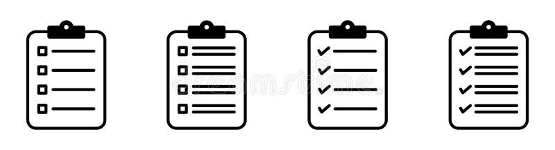 Document Checklist Icon. Form Icon. Vector Illustration Stock Vector ...