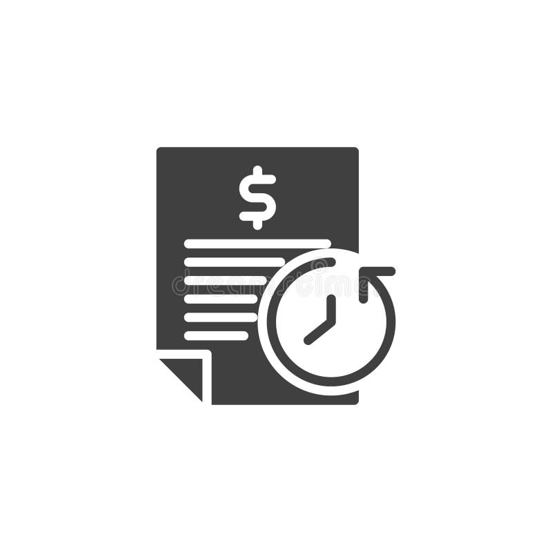 Document with a List of Transactions and Dollar Sign Vector Icon Stock ...