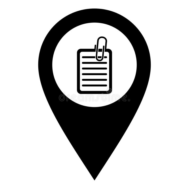 Document and Location Pin As Vector Illustration Stock Vector ...