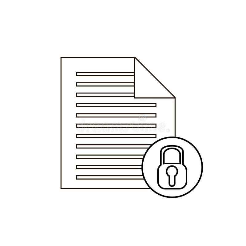 Document Lock Flat Icon. File Format Icon. Extension Stock Vector ...