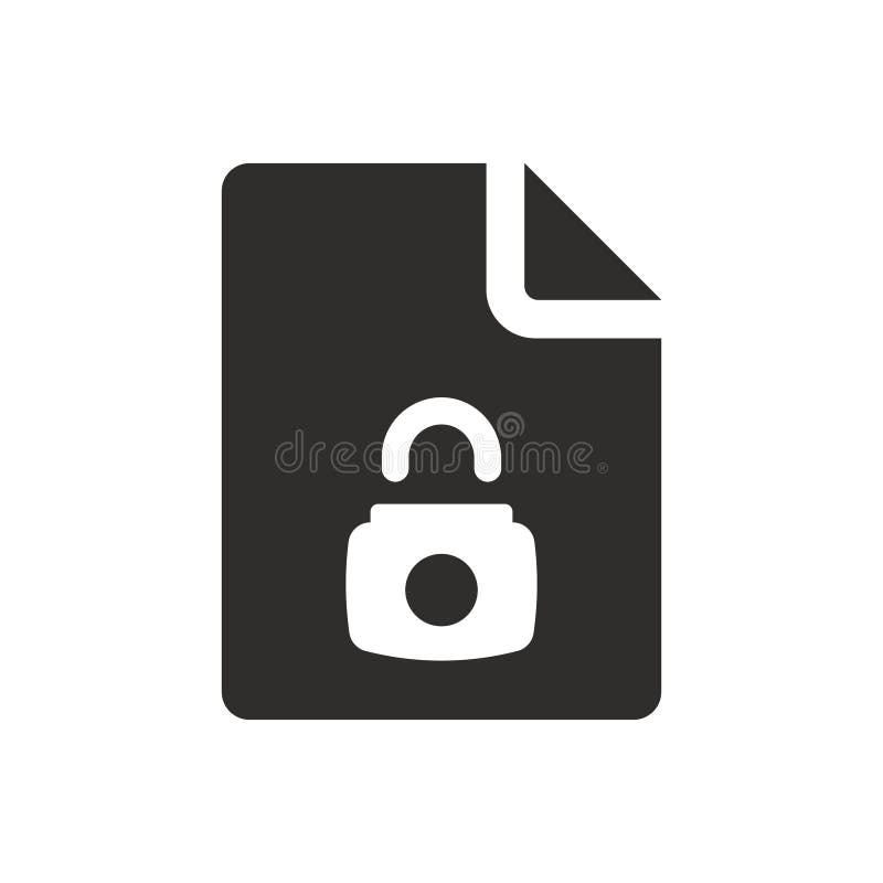 Document and Lock Logo Design. Paper Documents Access and Private Lock ...