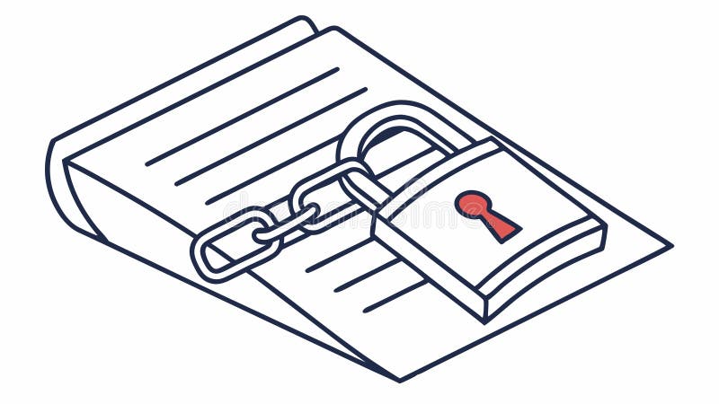 Document with a Lock Symbol Indicating Security or Privacy Vector ...
