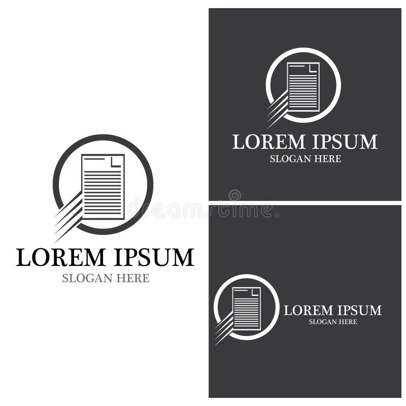 Document Logo Vector Template Illustration Stock Illustration ...