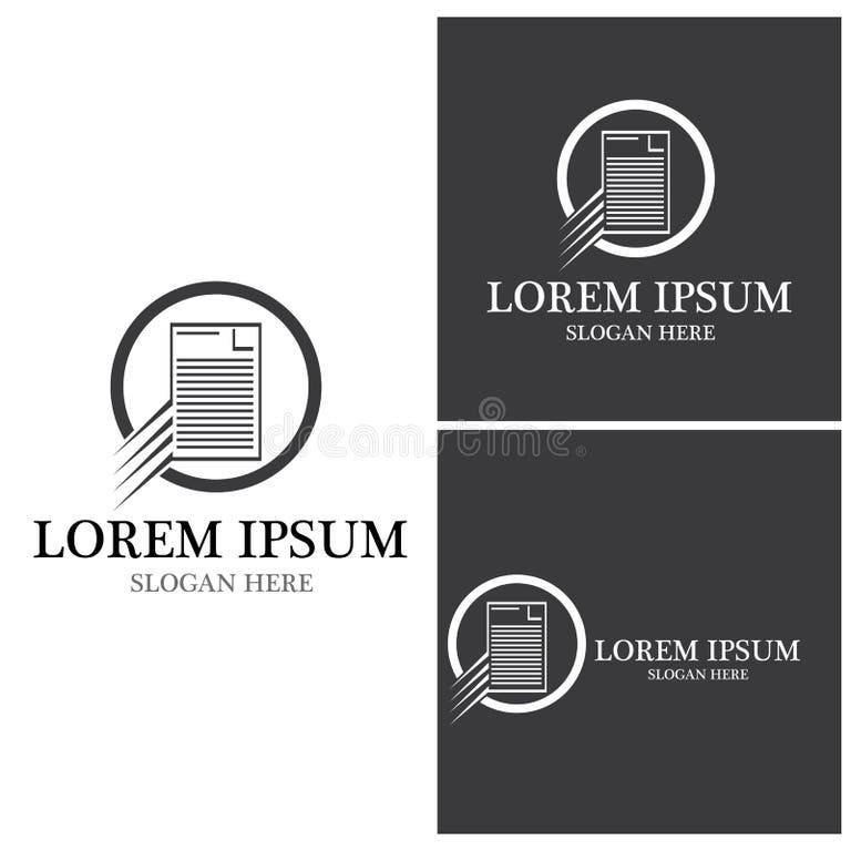 Document Logo Vector Template Illustration Stock Illustration ...