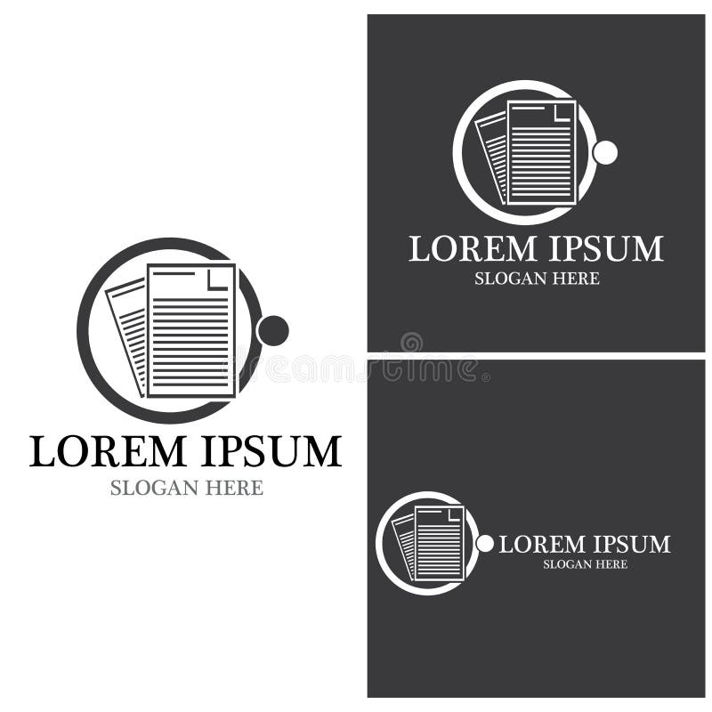 Document Logo Vector Template Illustration Stock Illustration ...