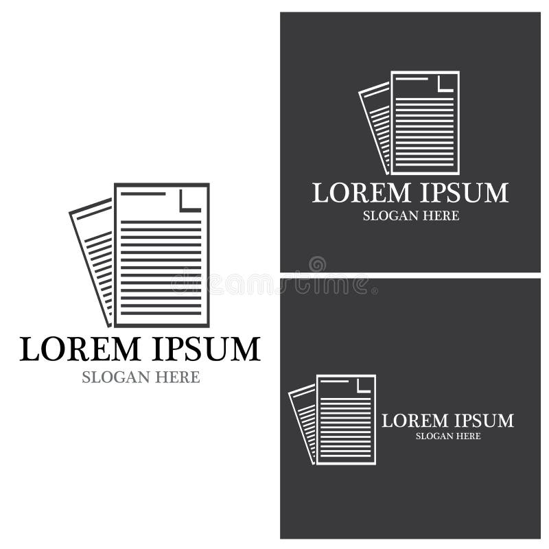 Document Logo Vector Template Illustration Stock Illustration - Illustration of corporate, page ...