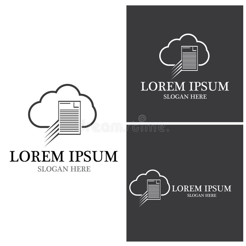 Document Logo Vector Template Illustration Stock Illustration ...