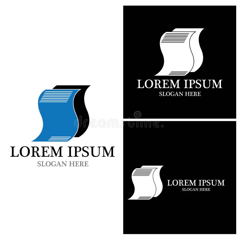 Document Logo Vector Template Illustration Stock Illustration ...